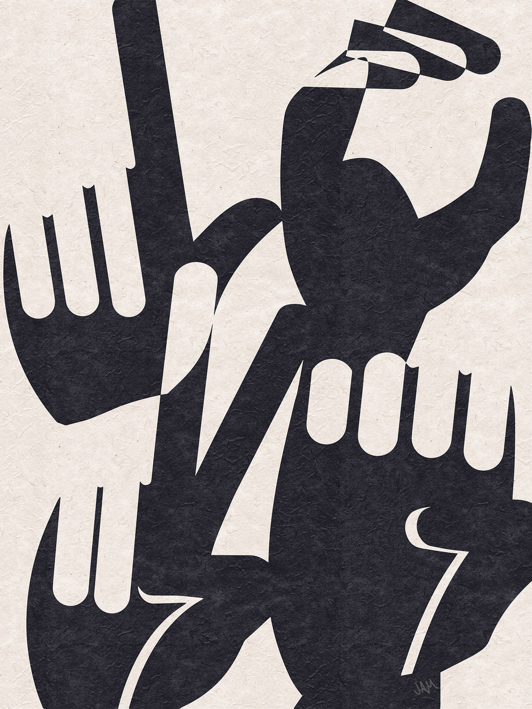 Sign Language Poster - Overlap, "B&W" – ZAMFORIA